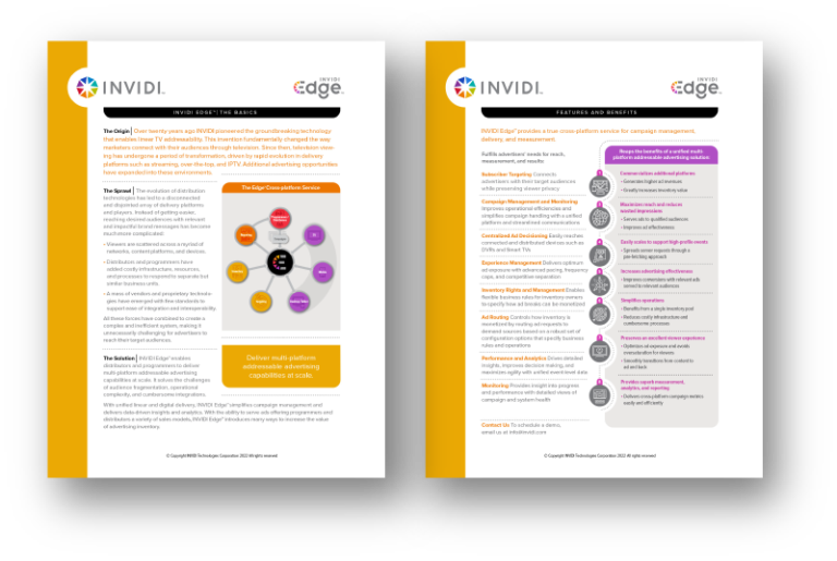 INVIDI Edge® - INVIDI Technologies